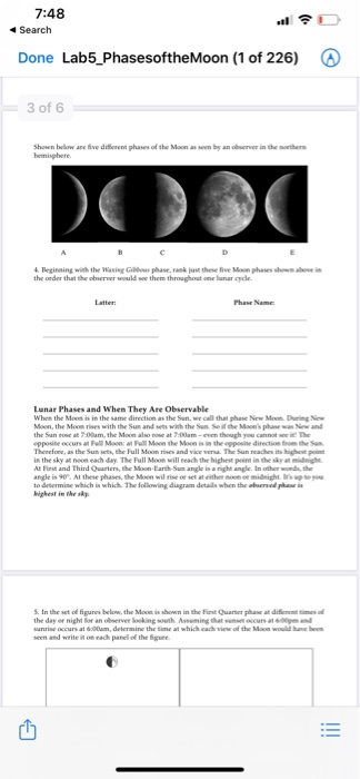 Solved: Illumination Of The Moon's Visible Surface The Fig... | Chegg.com