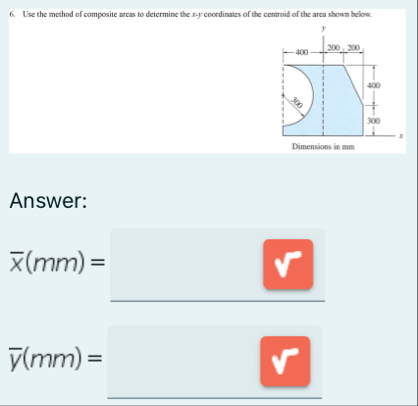 Solved Use the method of composite arcas to determine the | Chegg.com