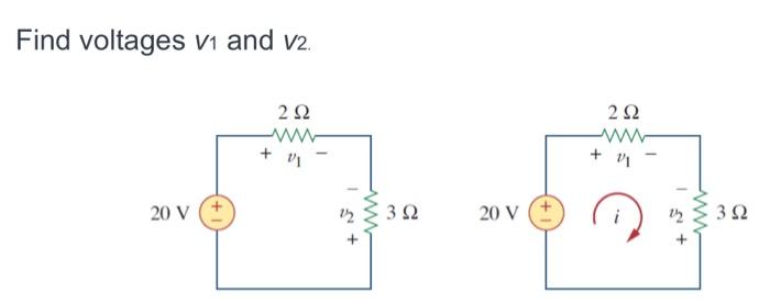 Solved Find voltages v1 and v2 | Chegg.com