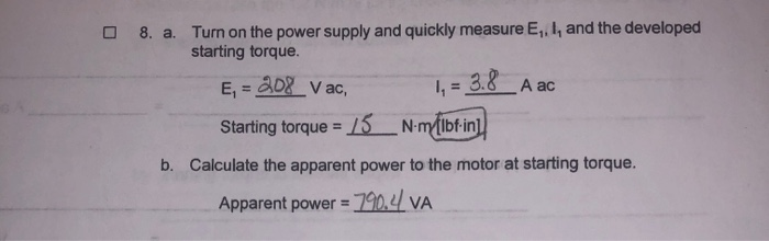Solved TORQUE (N·m) W, (watts) SPEED (r/min) (amps) 10.6 | Chegg.com