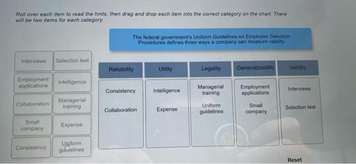Solved Personnel Selection Standards Personnel selection is | Chegg.com
