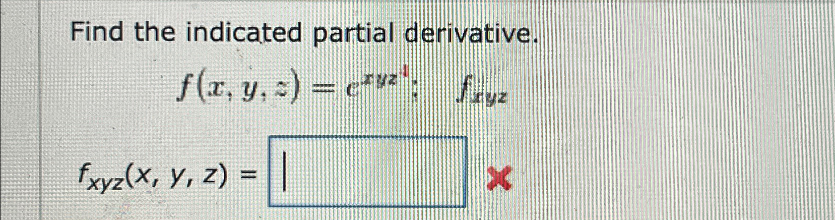 Solved Find the indicated partial | Chegg.com