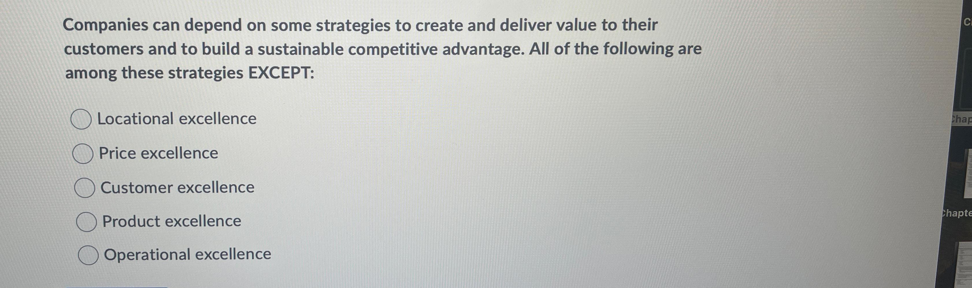 Solved Companies can depend on some strategies to create and | Chegg.com