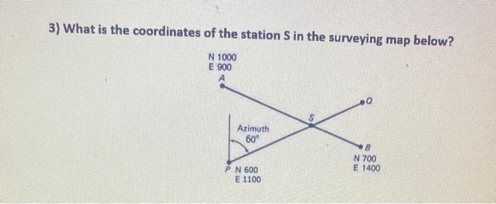 Solved What is the coordinates of the station S in the | Chegg.com