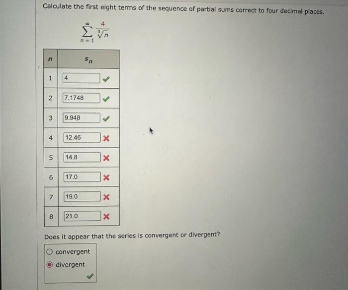 Solved Calculate the first eight terms of the sequence of | Chegg.com