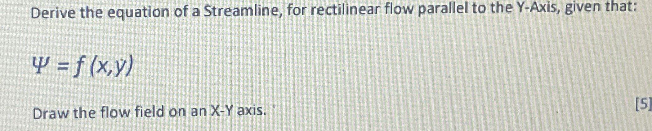 Solved Derive the equation of a Streamline, for rectilinear | Chegg.com
