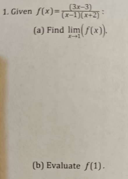 Solved Given f(x)=(3x-3)(x-1)(x+2) ﻿:(a) ﻿Find | Chegg.com