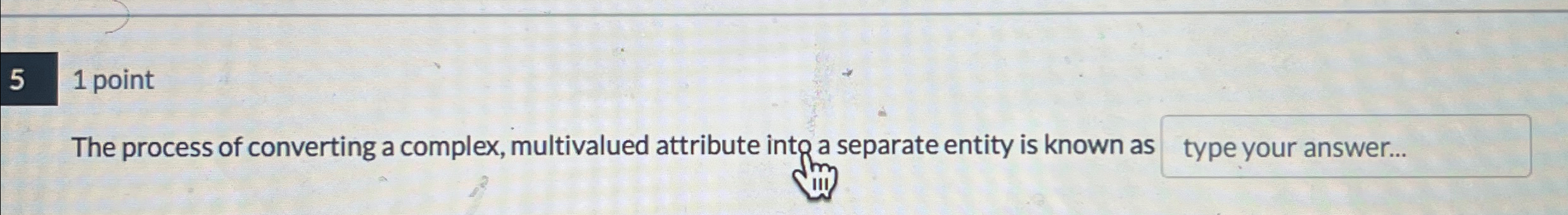 Solved 5,1 ﻿pointThe process of converting a complex, | Chegg.com