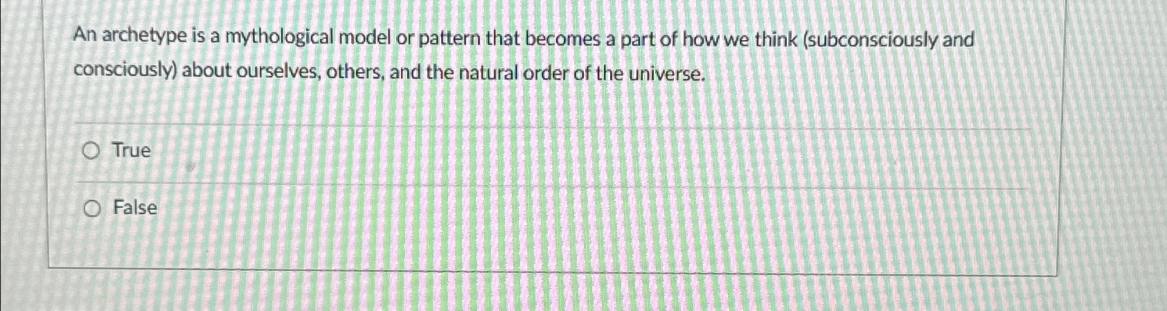 Solved An archetype is a mythological model or pattern that | Chegg.com