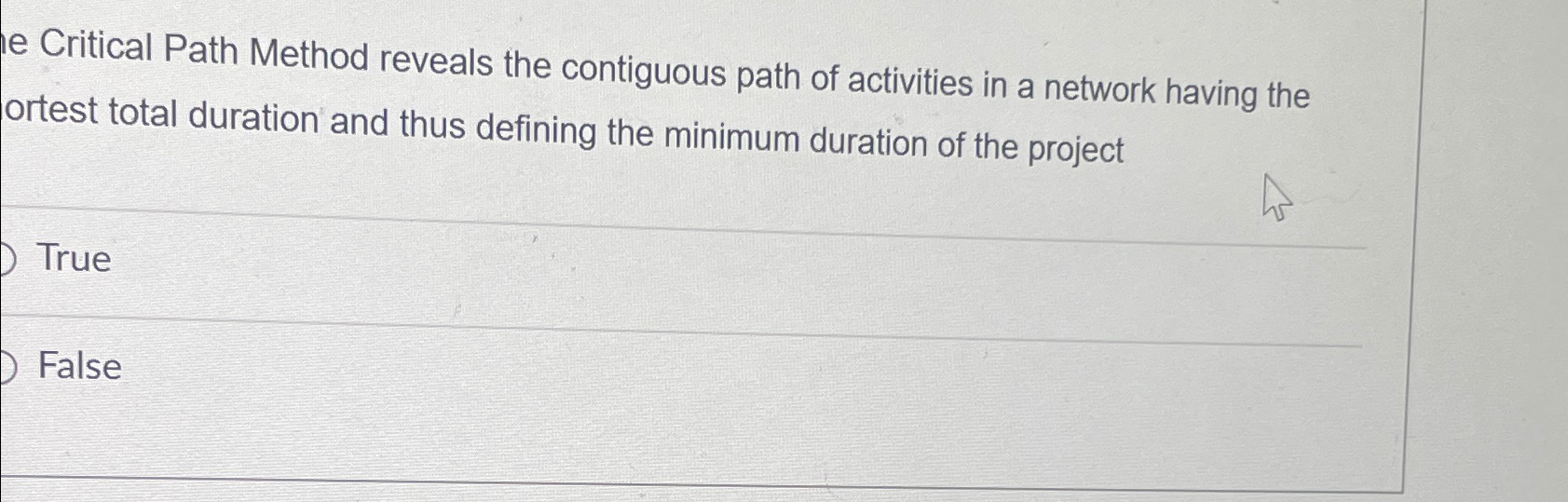 Solved Critical Path Method reveals the contiguous path of | Chegg.com