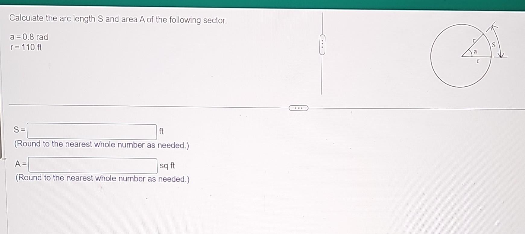 Solved Calculate the arc length S and area A of the | Chegg.com