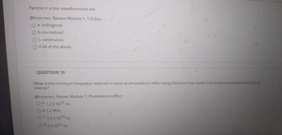 Solved Particle In A Box Wavefunctions Are Incorrect