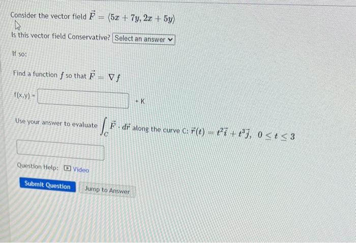 Solved Consider the vector field F= 5x+7y,2x+5y Is this | Chegg.com