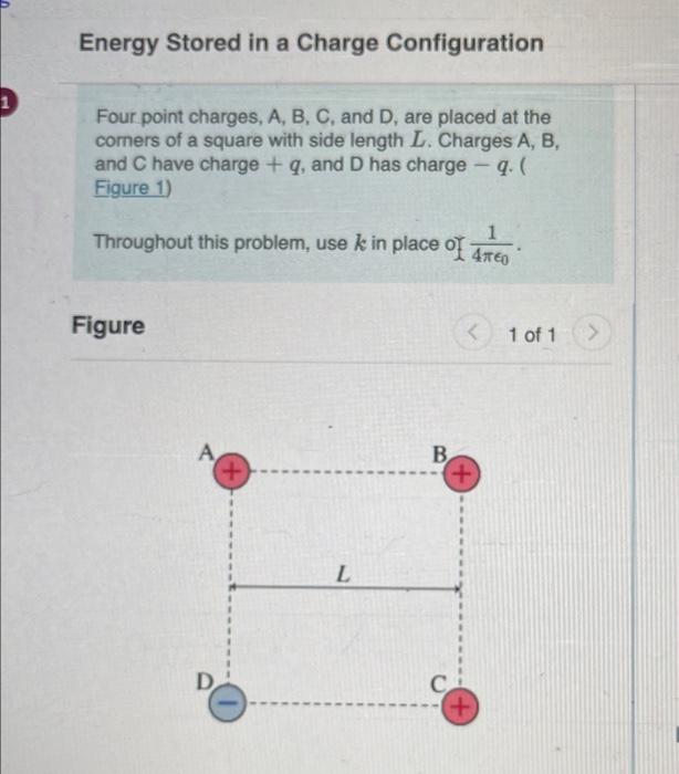 Solved Four point charges, A, B, C, and D, are placed at the | Chegg.com