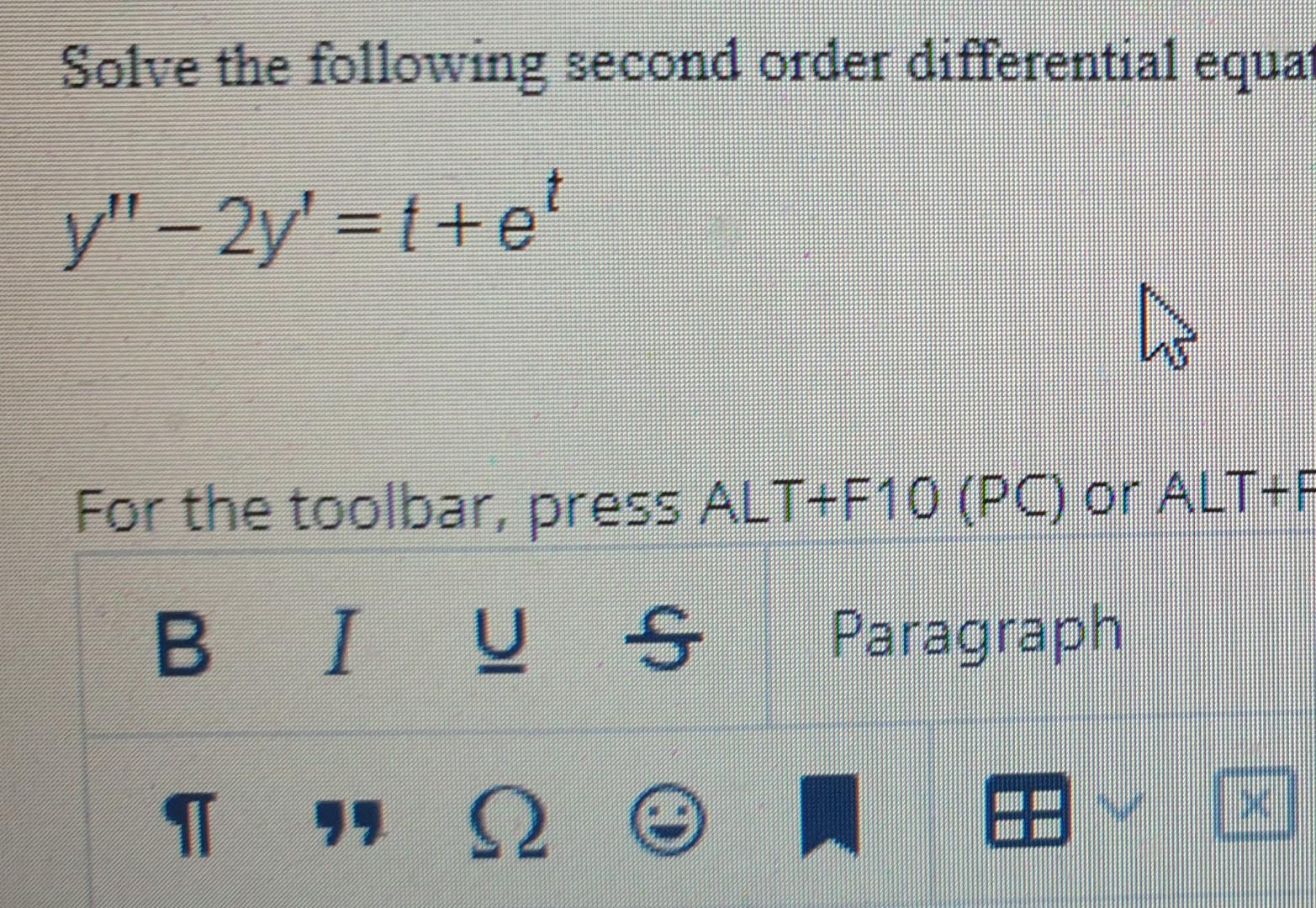 Solved Solve the following second order differential equa y" | Chegg.com