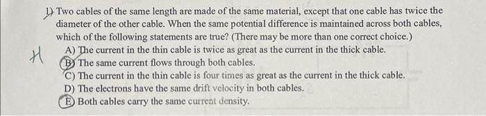 Solved Correct answers are D and E, but I do not understand | Chegg.com