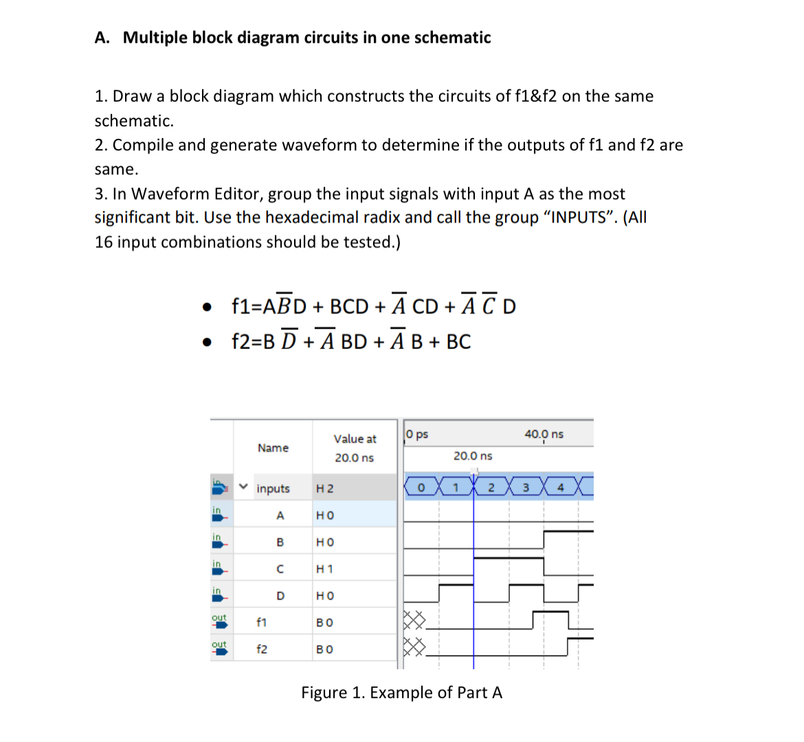 Solved A. ﻿Multiple block diagram circuits in one | Chegg.com