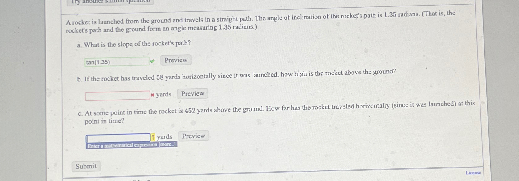 Solved A rocket is launched from the ground and travels in a | Chegg.com