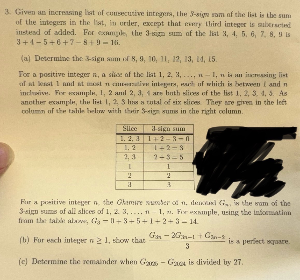 Solved by an EXPERT Given an increasing list of consecutive integers, the | Chegg.com
