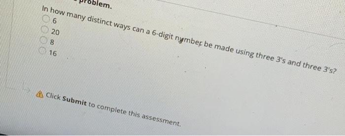 Solved In How Many Distinct Ways Can A 6 Digit Number Be