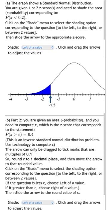 Solved (a) The graph shows a Standard Normal Distribution. | Chegg.com