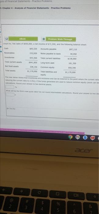 Solved ysis of Financial Statements Practice Problems | Chegg.com