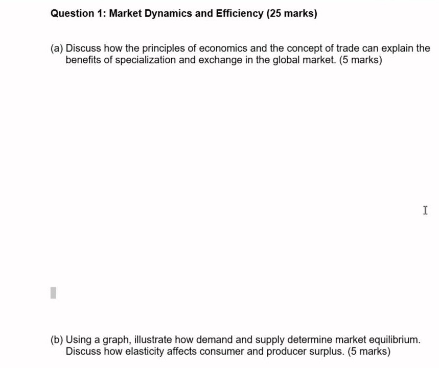 Solved Question 1: Market Dynamics and Efficiency (25 | Chegg.com