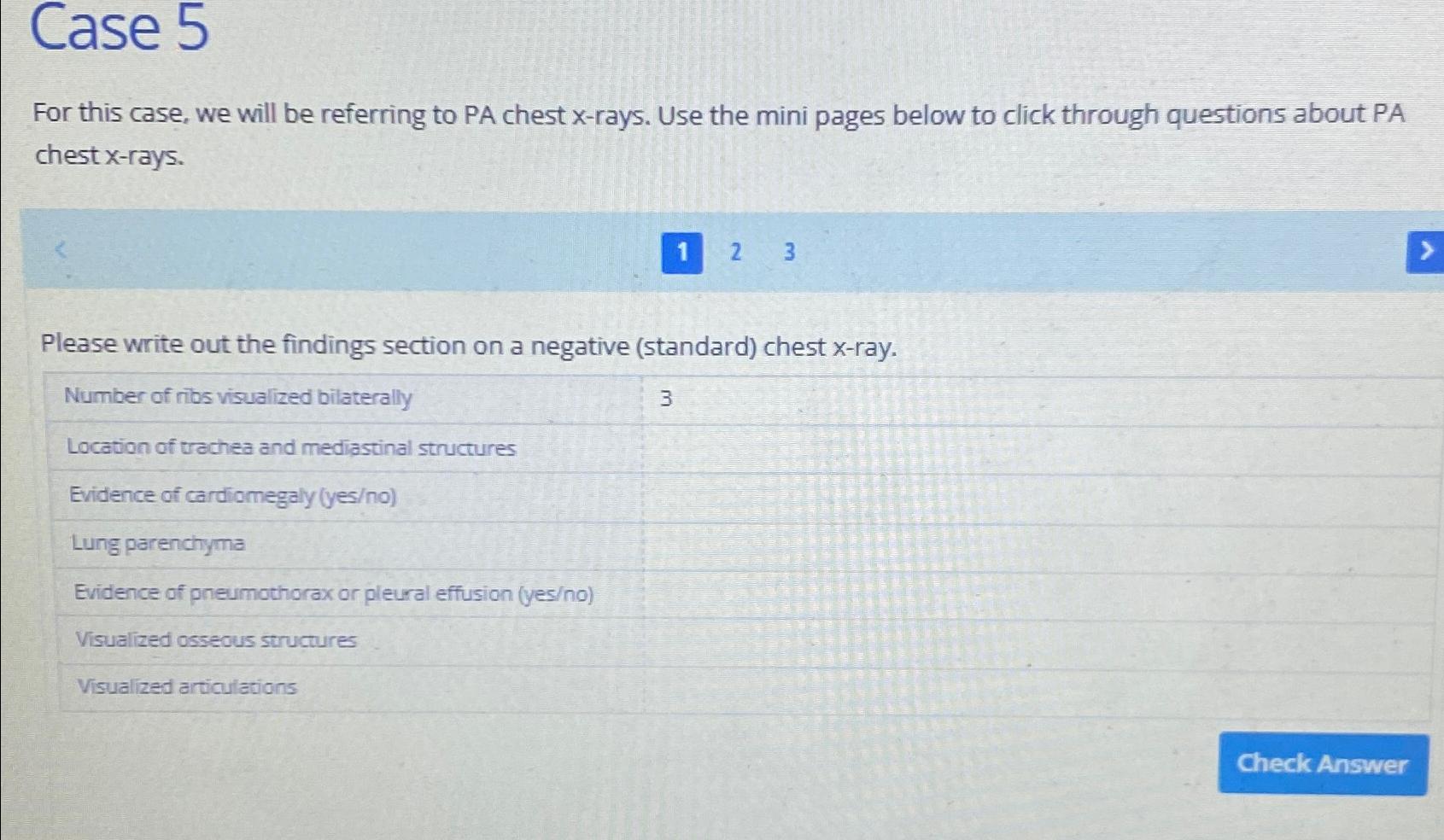 Solved ase 5For this case, we will be referring to PA chest | Chegg.com