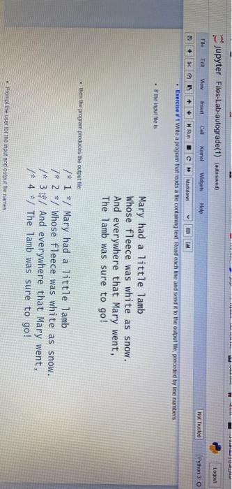 Solved Logout jupyter Files-Lab-autograde(1) (oved) FB E | Chegg.com