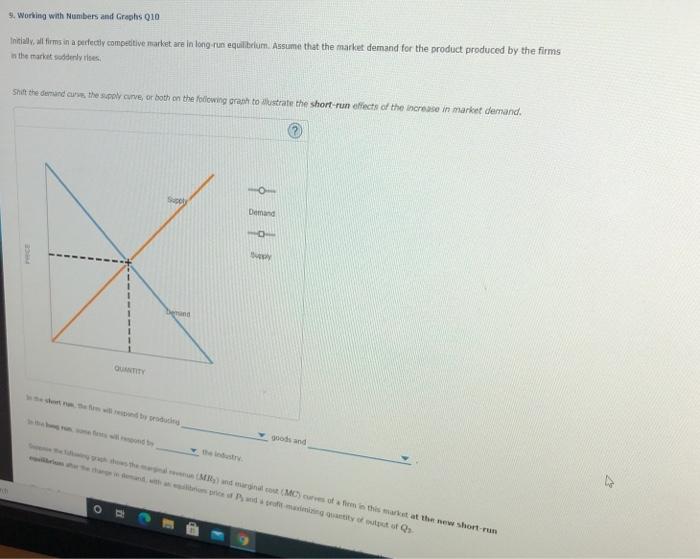 Solved 9. Working with Numbers and Graphs 010 Initially at | Chegg.com