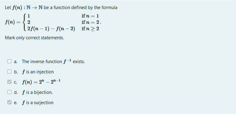 Solved Let f(n):N→N be a function defined by the | Chegg.com Solved Let f(n):N→N be a function defined by the | Chegg.com