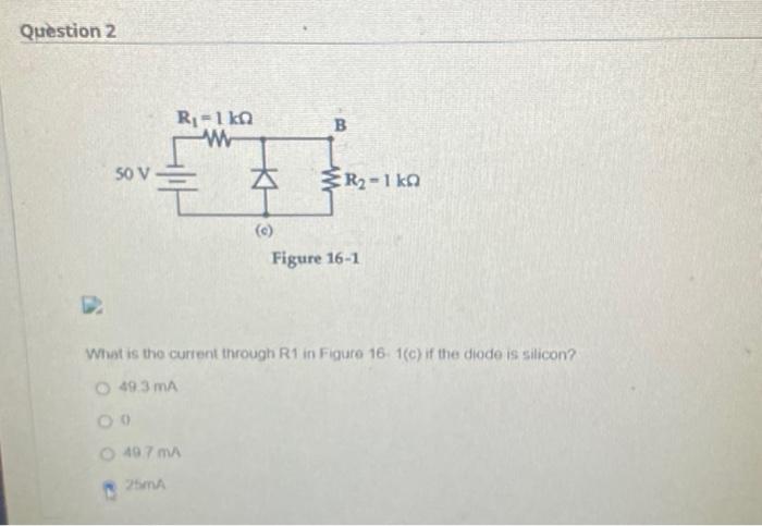 Solved What is the curtent through R1 in Figure 16-1(c) if | Chegg.com