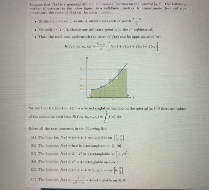 Solved b-a Suppose that sur) is a non-negative and | Chegg.com