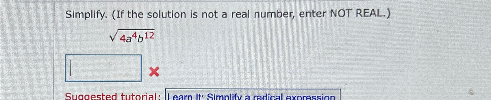 Solved Simplify. (If the solution is not a real number, | Chegg.com