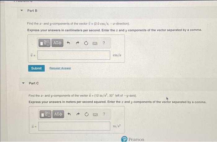 Solved Find the x - and y-components of the vector d=(6.0 | Chegg.com