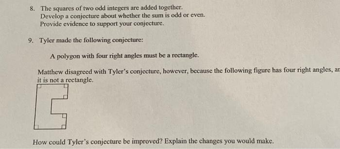 Solved 8. The squares of two odd integers are added | Chegg.com