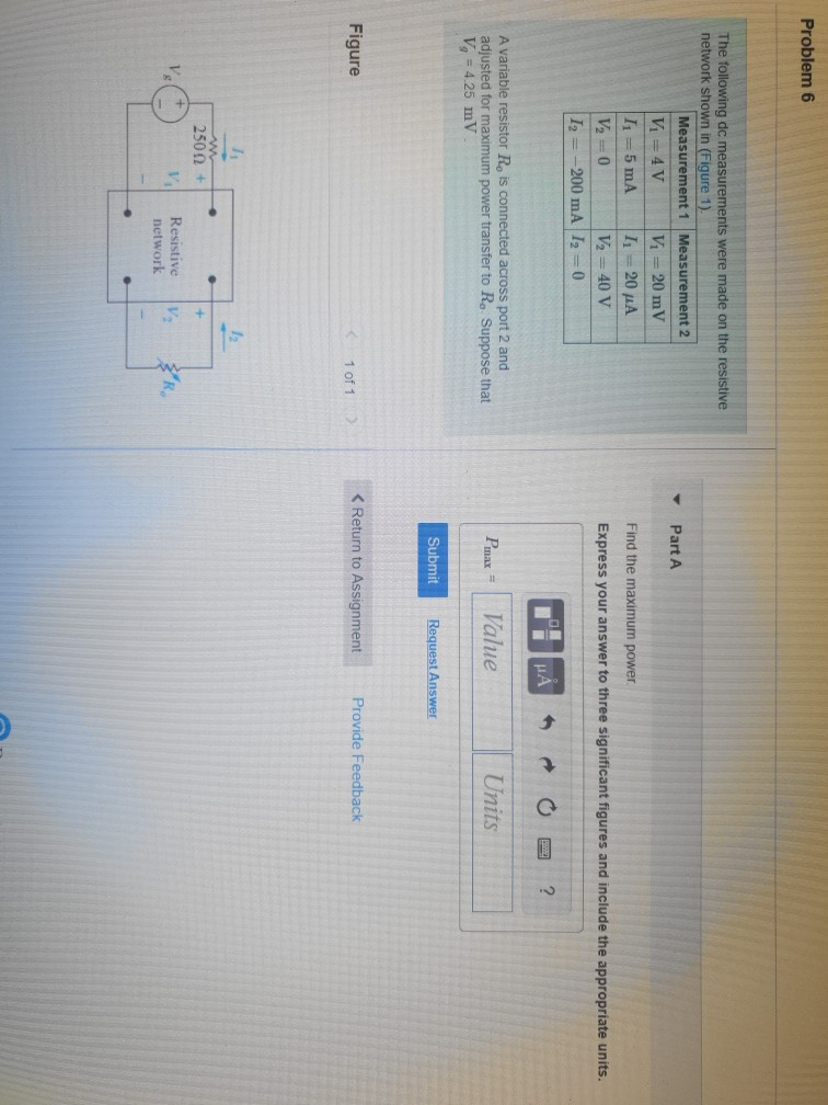 Solved Problem 6 Part A The following dc measurements were | Chegg.com