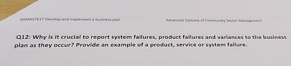 Solved BSBMGT617 Develop and implement a business plan | Chegg.com