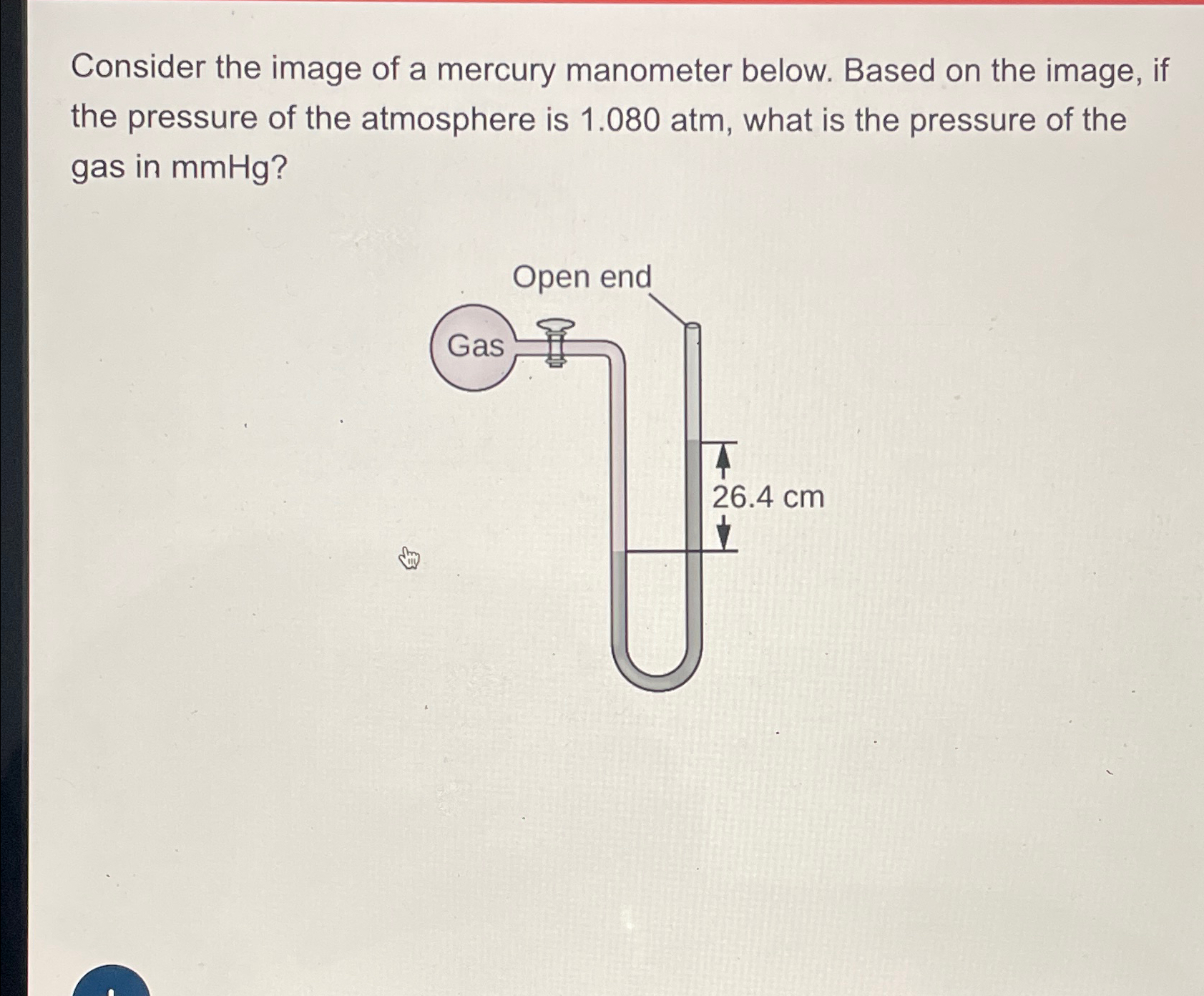 Solved Consider the image of a mercury manometer below. | Chegg.com