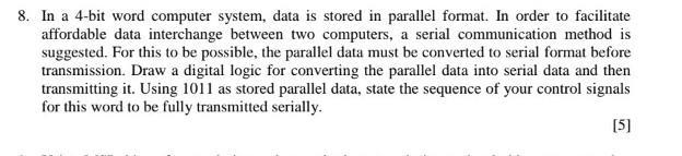 Solved 8. In a 4-bit word computer system, data is stored in | Chegg.com