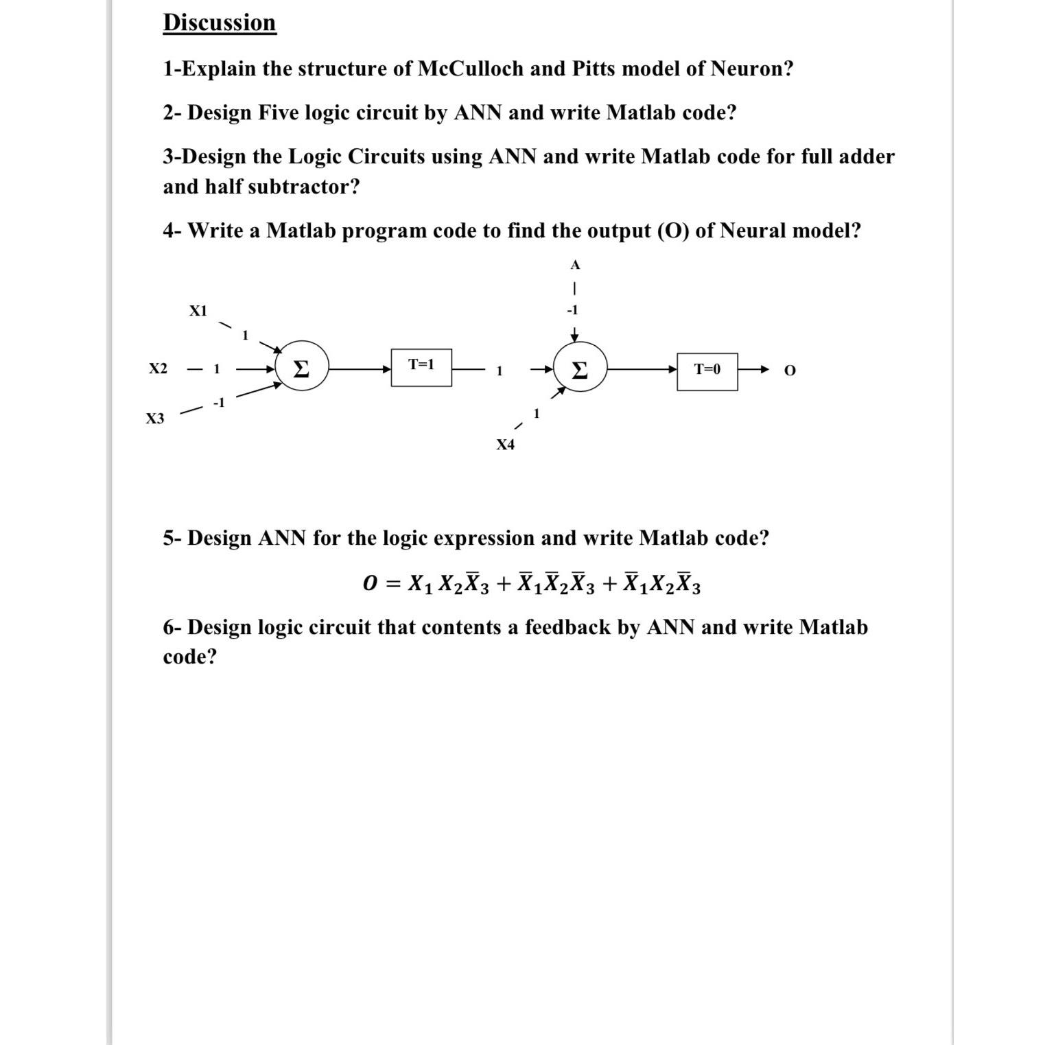 Solved Discussion1-Explain the structure of McCulloch and | Chegg.com