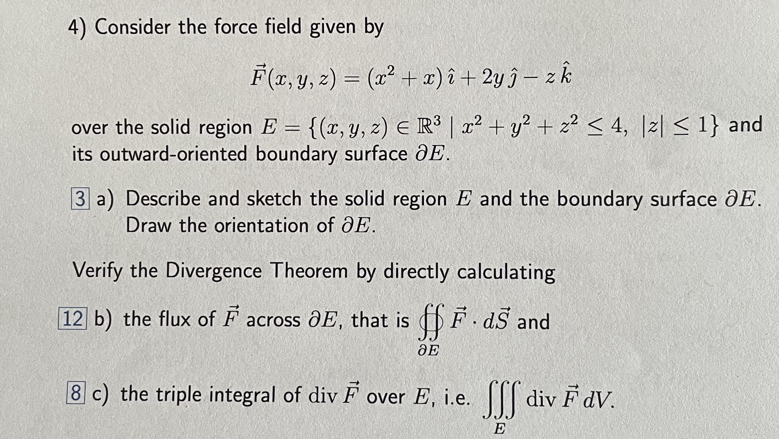 Solved Consider the force field given | Chegg.com