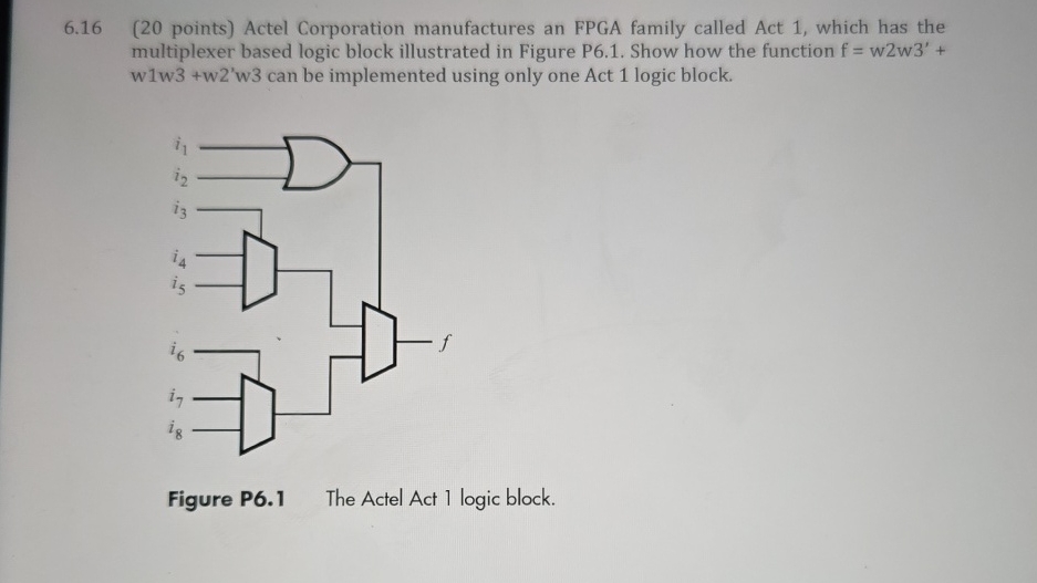 Solved 6.16 (20 ﻿points) ﻿Actel Corporation manufactures an | Chegg.com