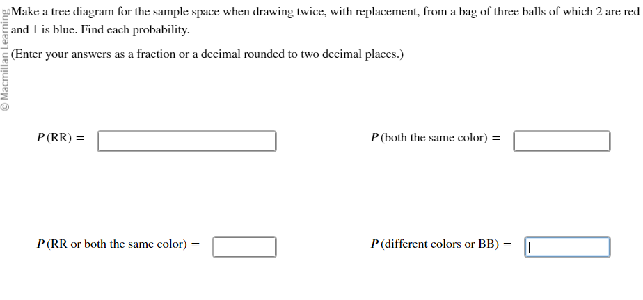 Solved Make a tree diagram for the sample space when drawing | Chegg.com