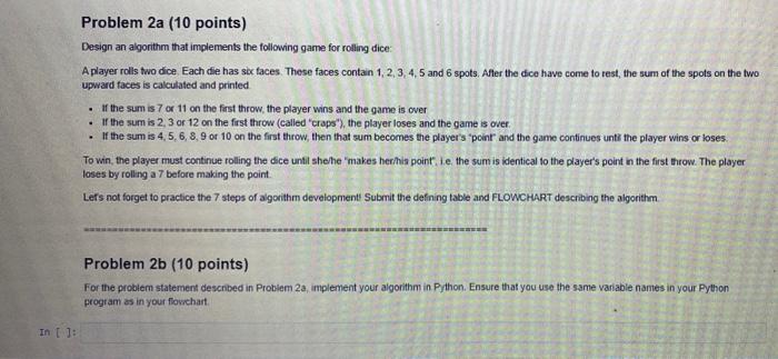 Solved Problem 2a (10 points) Design an algorithm that | Chegg.com