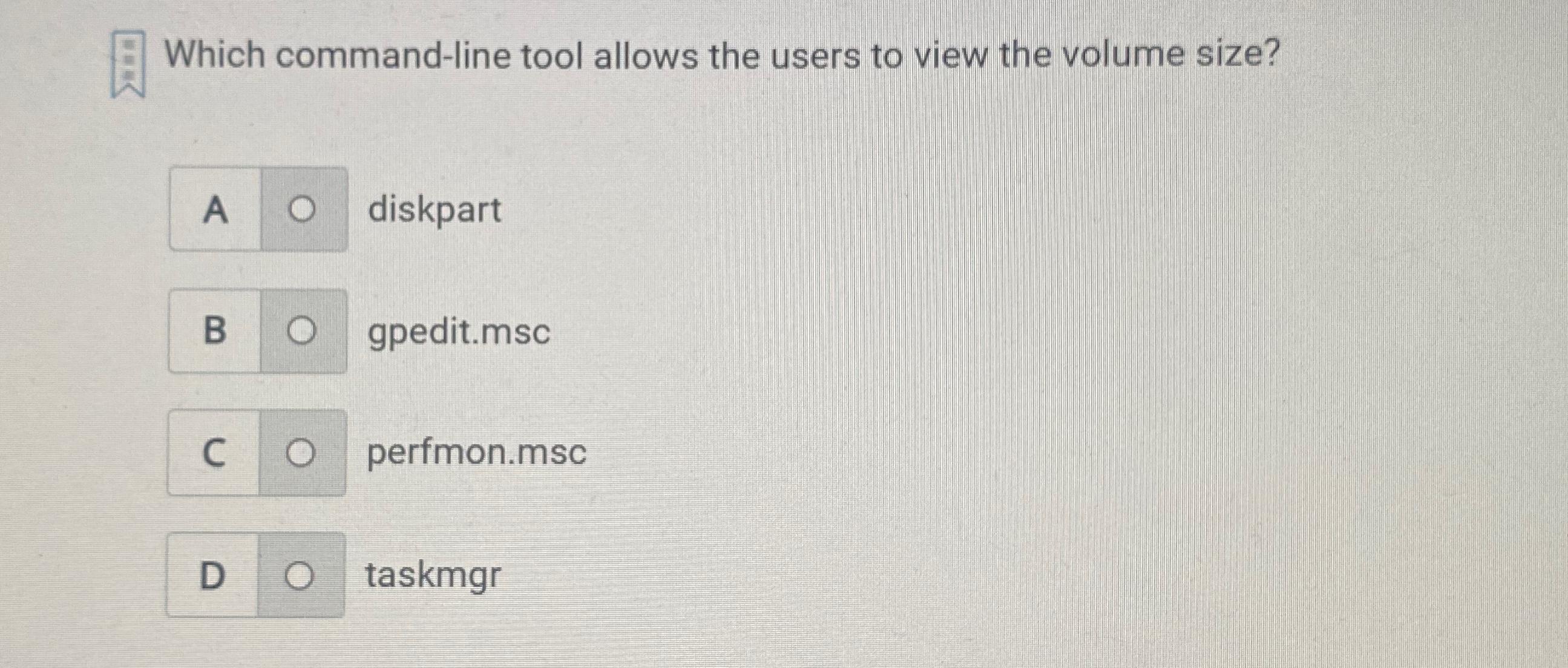 Solved Which command-line tool allows the users to view the | Chegg.com