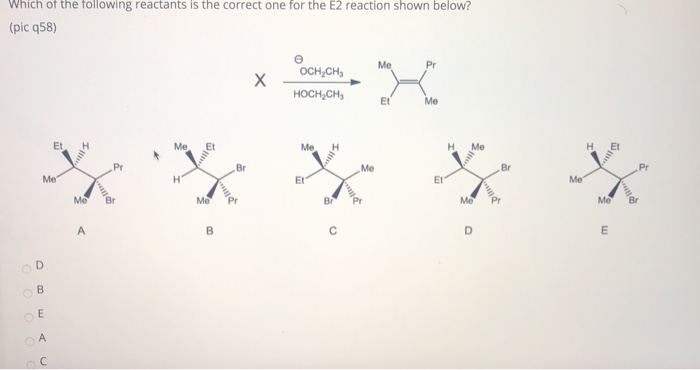 Solved o Which of the following reactants is the correct one | Chegg.com