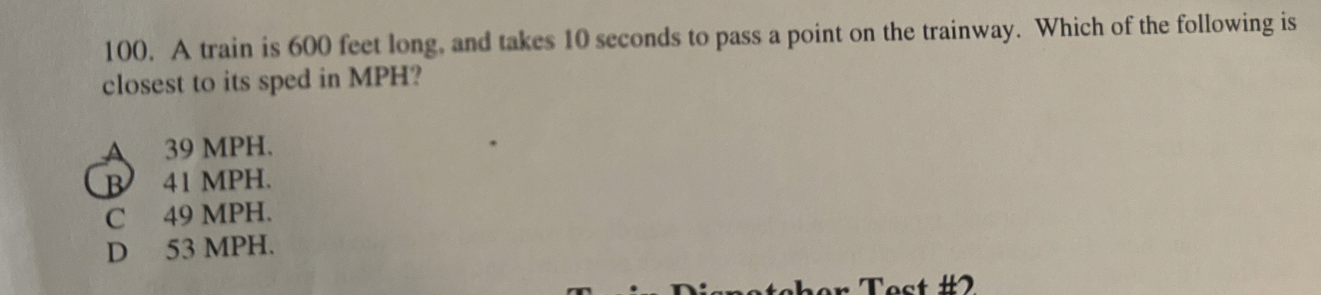 Solved A train is 600 ﻿feet long, and takes 10 ﻿seconds to | Chegg.com