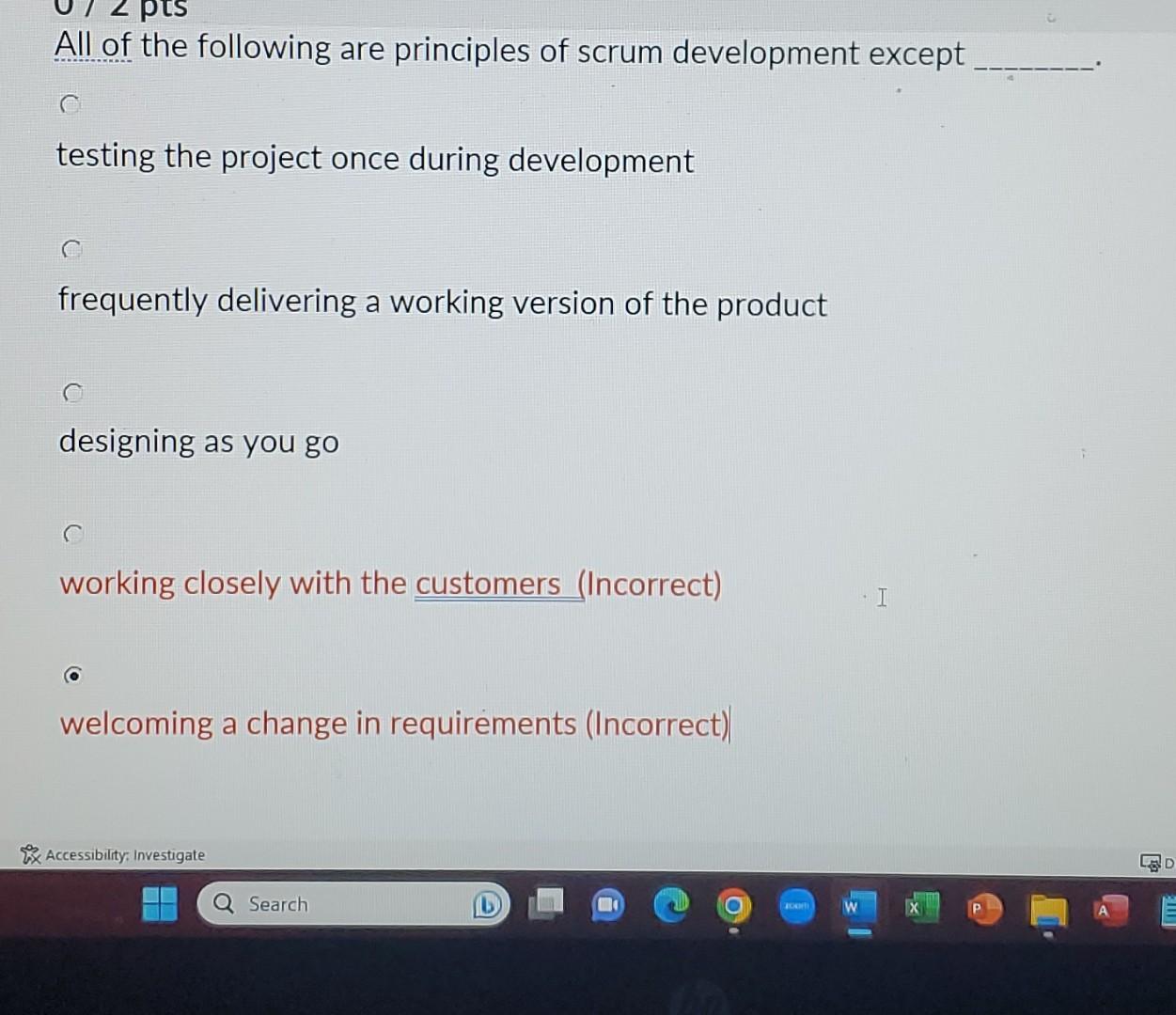 Solved All of the following are principles of scrum | Chegg.com