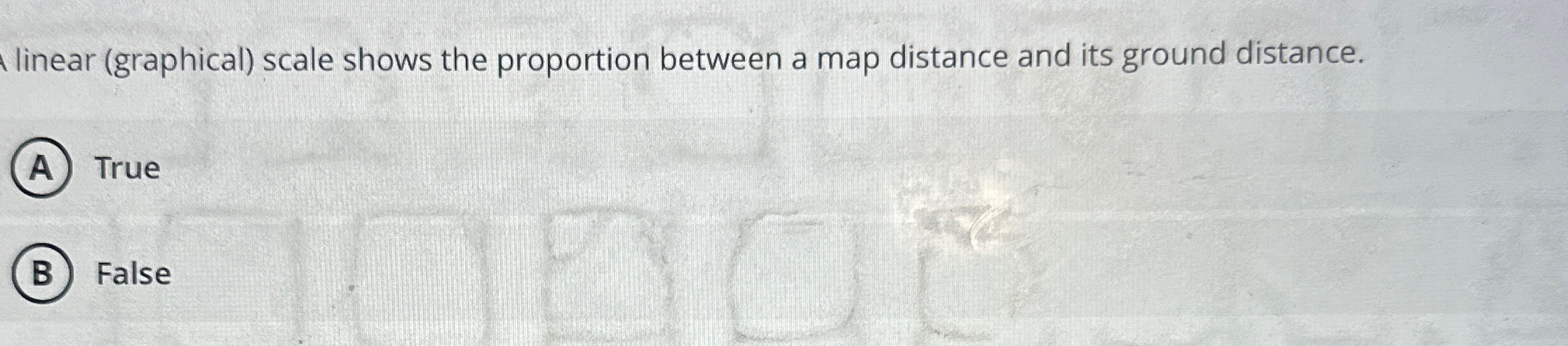 Solved A linear (graphical) ﻿scale shows the proportion | Chegg.com